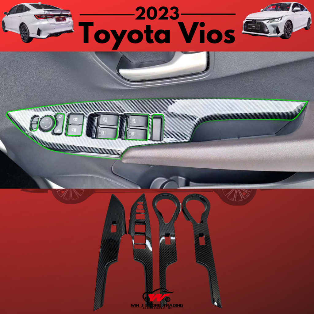 🔥NEW ARRIVAL🔥Toyota Vios Gen4 AC100 2023+ Carbon Trim Power Windows ...