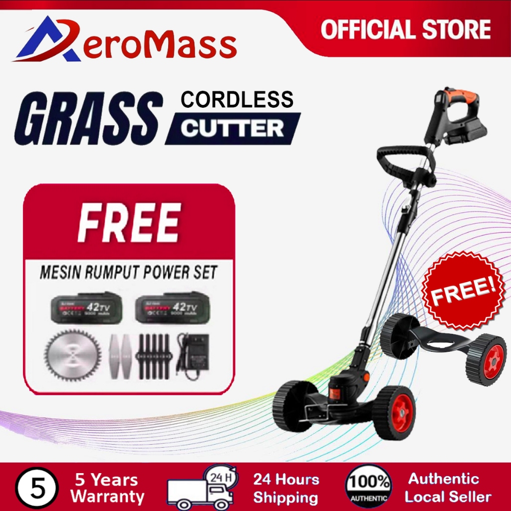 AeroMass Mesin Rumput Cordless Grass Cutter Cordless Lawn Mower ...
