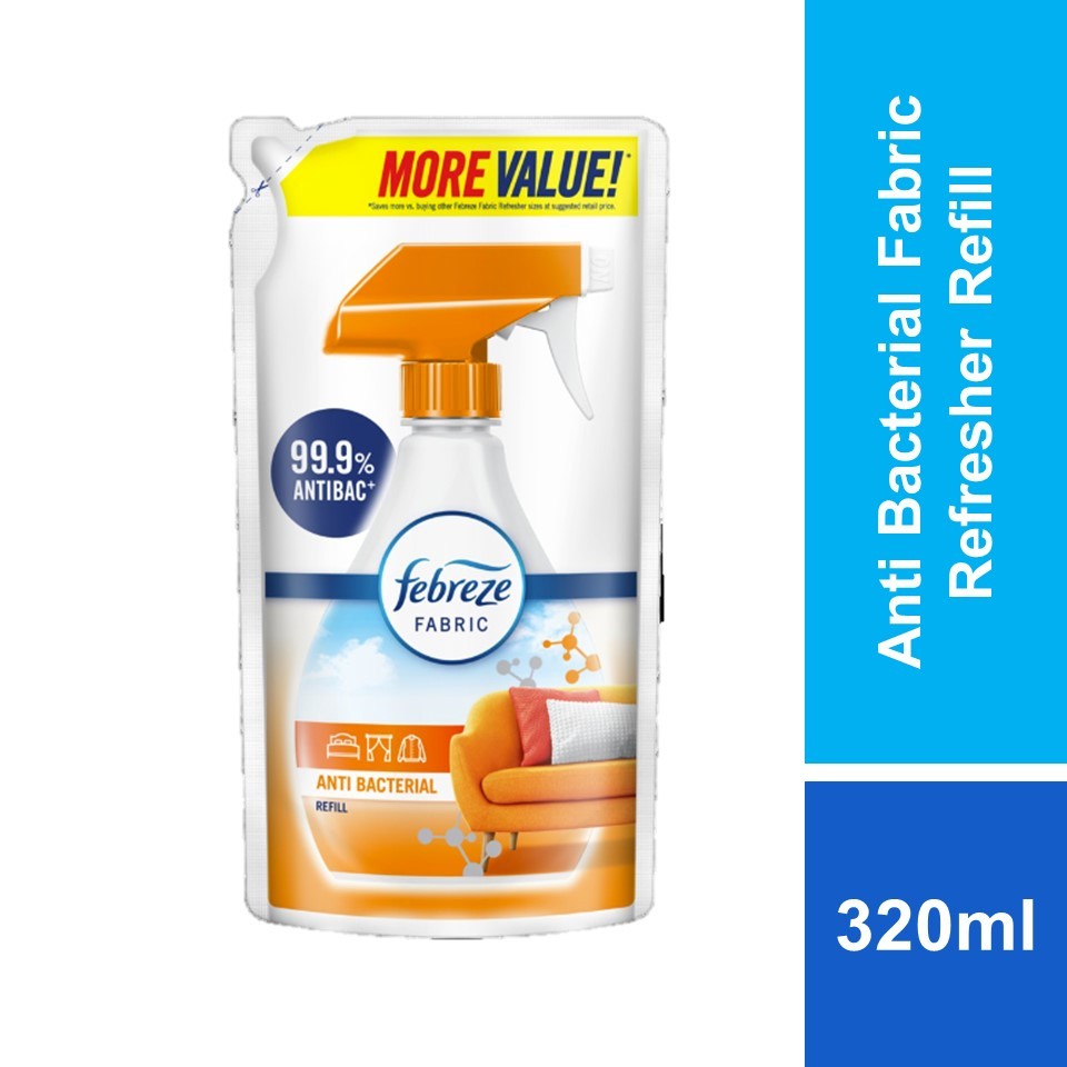 Febreze Anti Bacterial Fabric Refresher Refill 320 ml | Shopee Malaysia