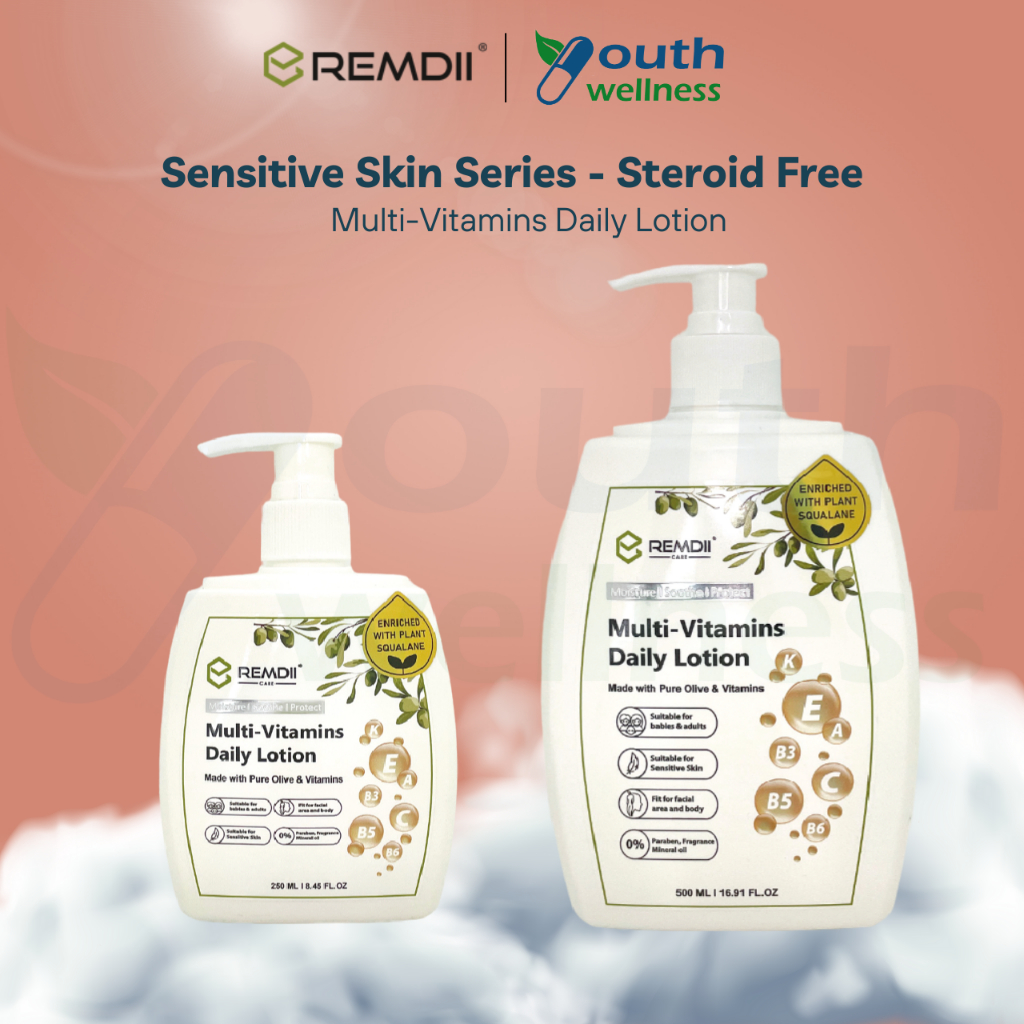 Remdii Multi-Vitamins Daily Lotion For Sensitive Skin, Eczema ...