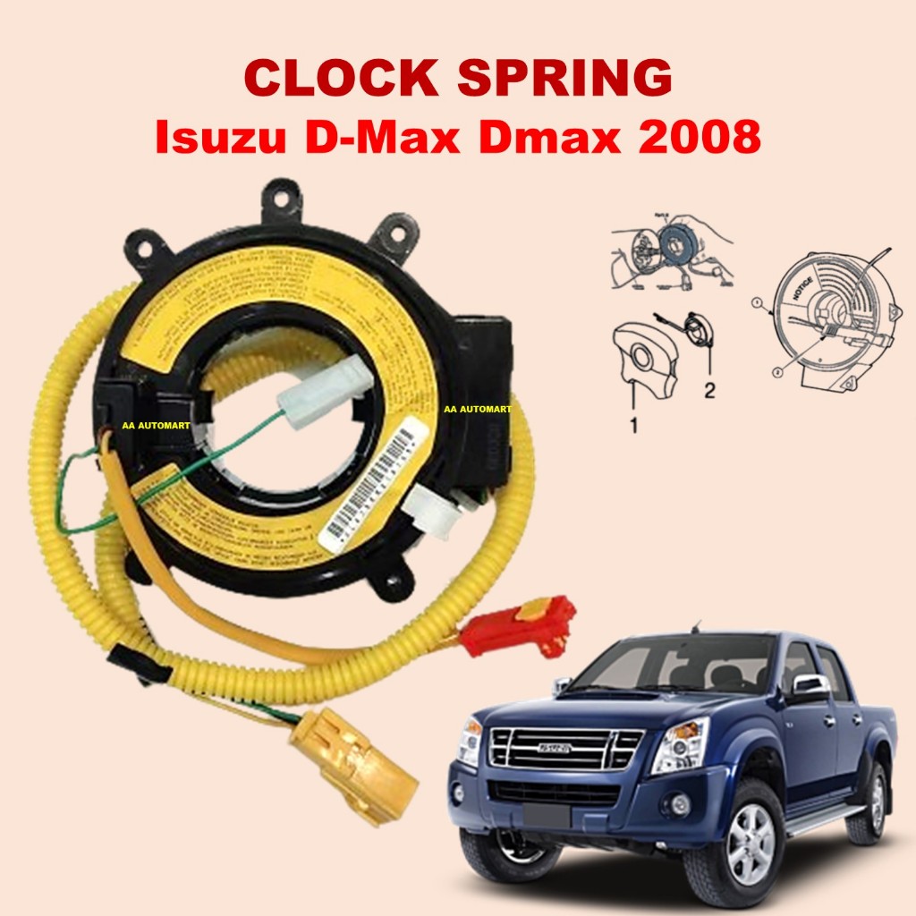 WARRANTY Isuzu D-Max Dmax 2008 Clock Spring Spiral Cable Steering ...