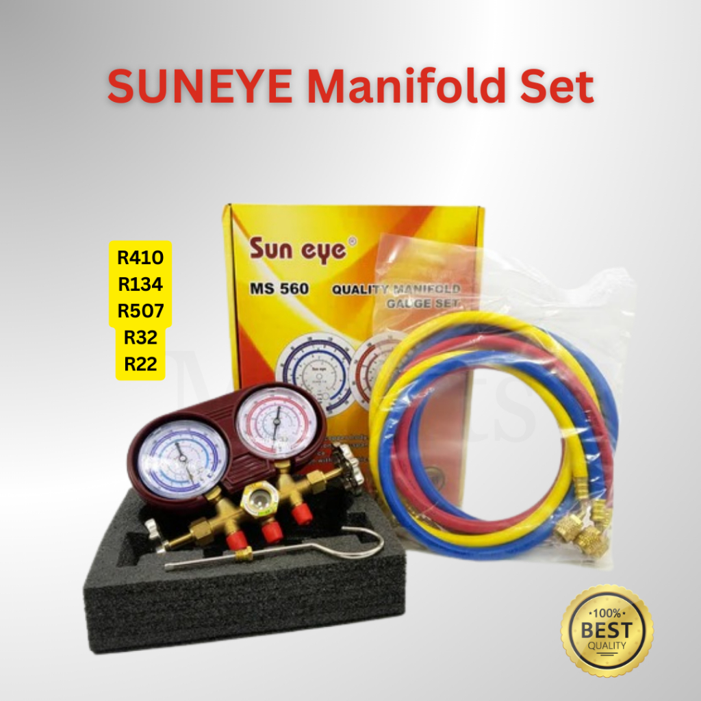 SET METER (MANIFOLD GAUGE) VALUE VMG-2-R32-B / MSS-R410 / USA DUAL ...