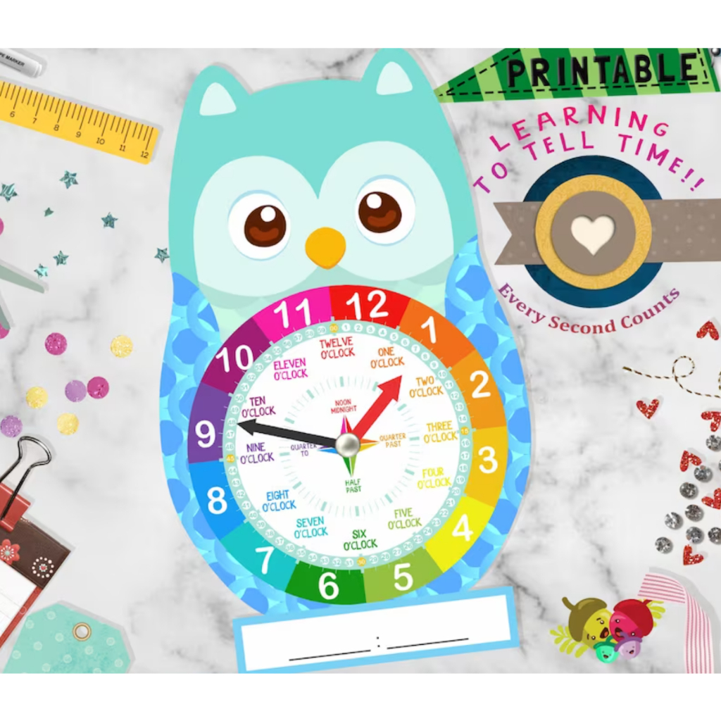 PDF] 082- Time Clock Practice Printable Montessori Toddler preschool ...
