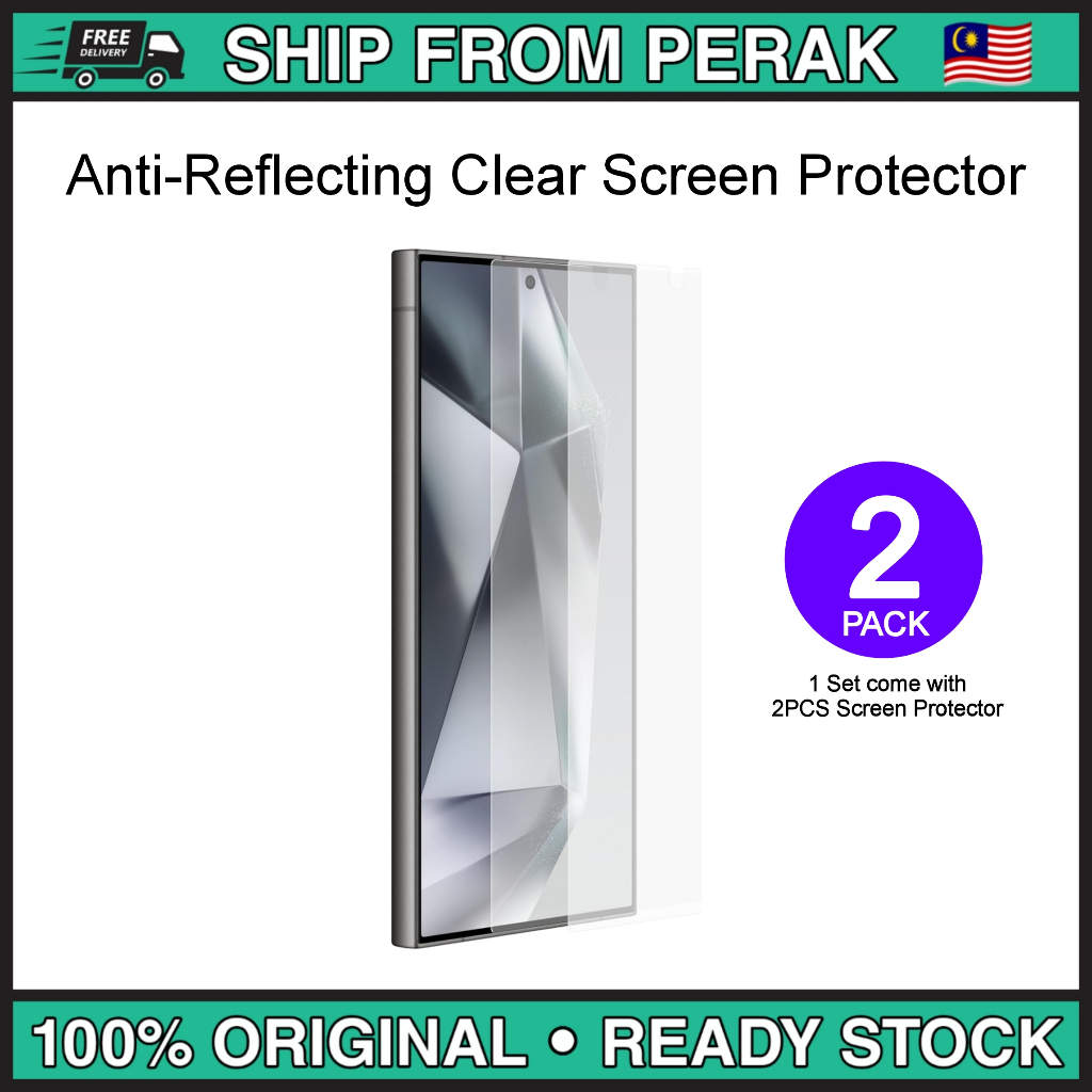 Anti Reflecting Screen Protector for Samsung Galaxy S25 Ultra / S24 Ultra / S25 S24 Plus Clear ...