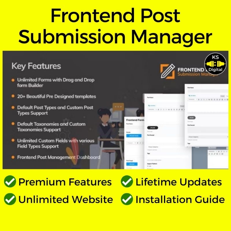Latest Frontend Post Submission Manager Wordpress Plugin Free Updates Premium Version 
