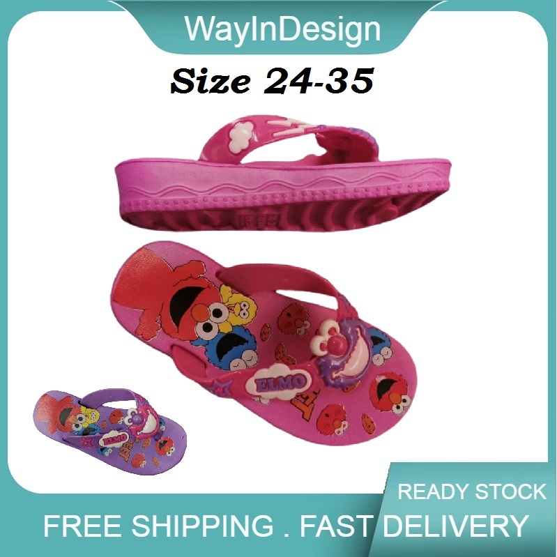 [Size 24-35] Unicorn Cartoon Sandals Selipar Budak Perempuan Soft And ...