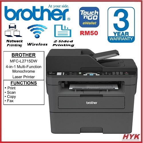 Brother MFC-L2715DW All in One Wireless Mono Laser Printer | Auto 2 ...