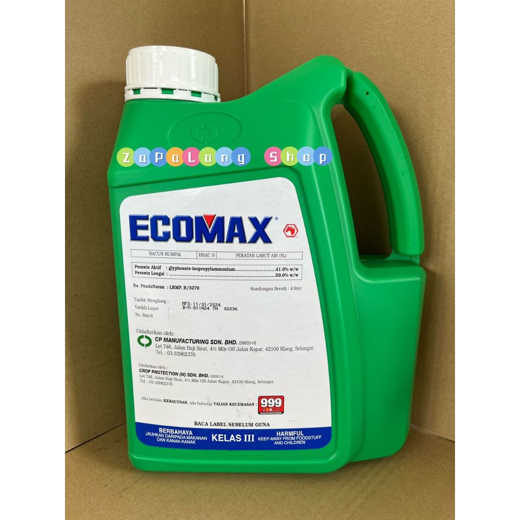 4L Ecomax Ecomax Weed Killer Herbicide 41% Glyphosate | Shopee Malaysia