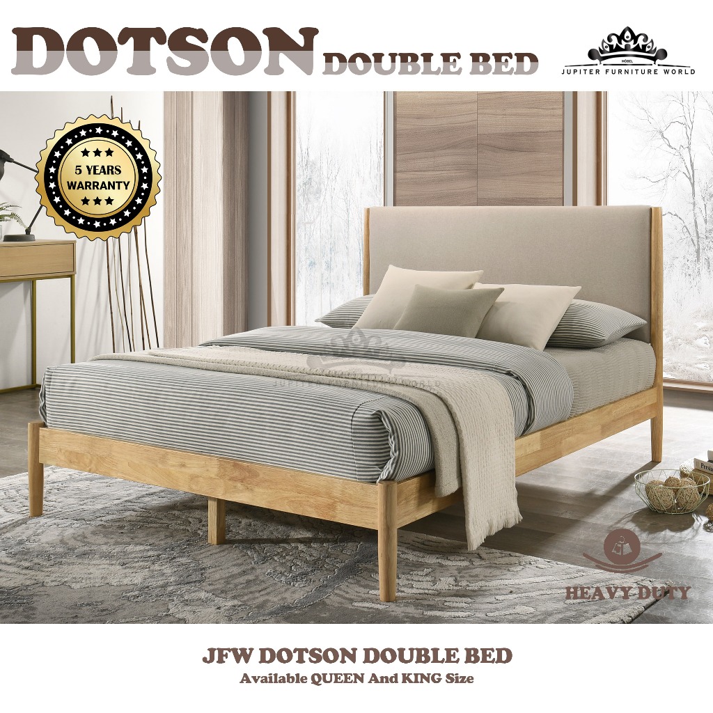 100% SOLID WOOD[JFW DOTSON SOLID WOOD BED] 5 YEARS WARRANTY /HEAVY DUTY ...