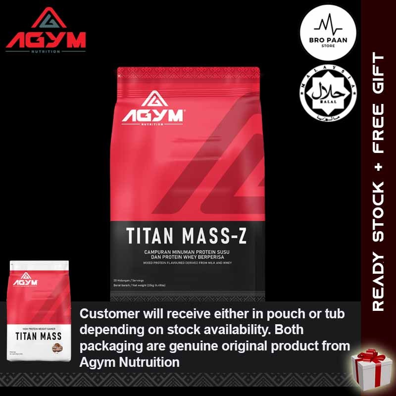 AGym Nutrition Titan Mass Z (2kg) - Mass Gainer, Bulking (Halal ...