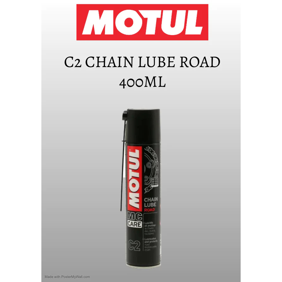 ORIGINAL MOTUL C2 MC CARE 400ml CHAIN LUBE SPRAY LONG DISTANCE LONG ...