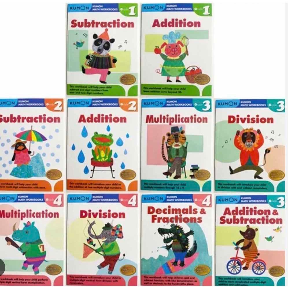 Kumon Math Workbooks Grade 1-4 Primary Math/Full colour | Shopee Malaysia