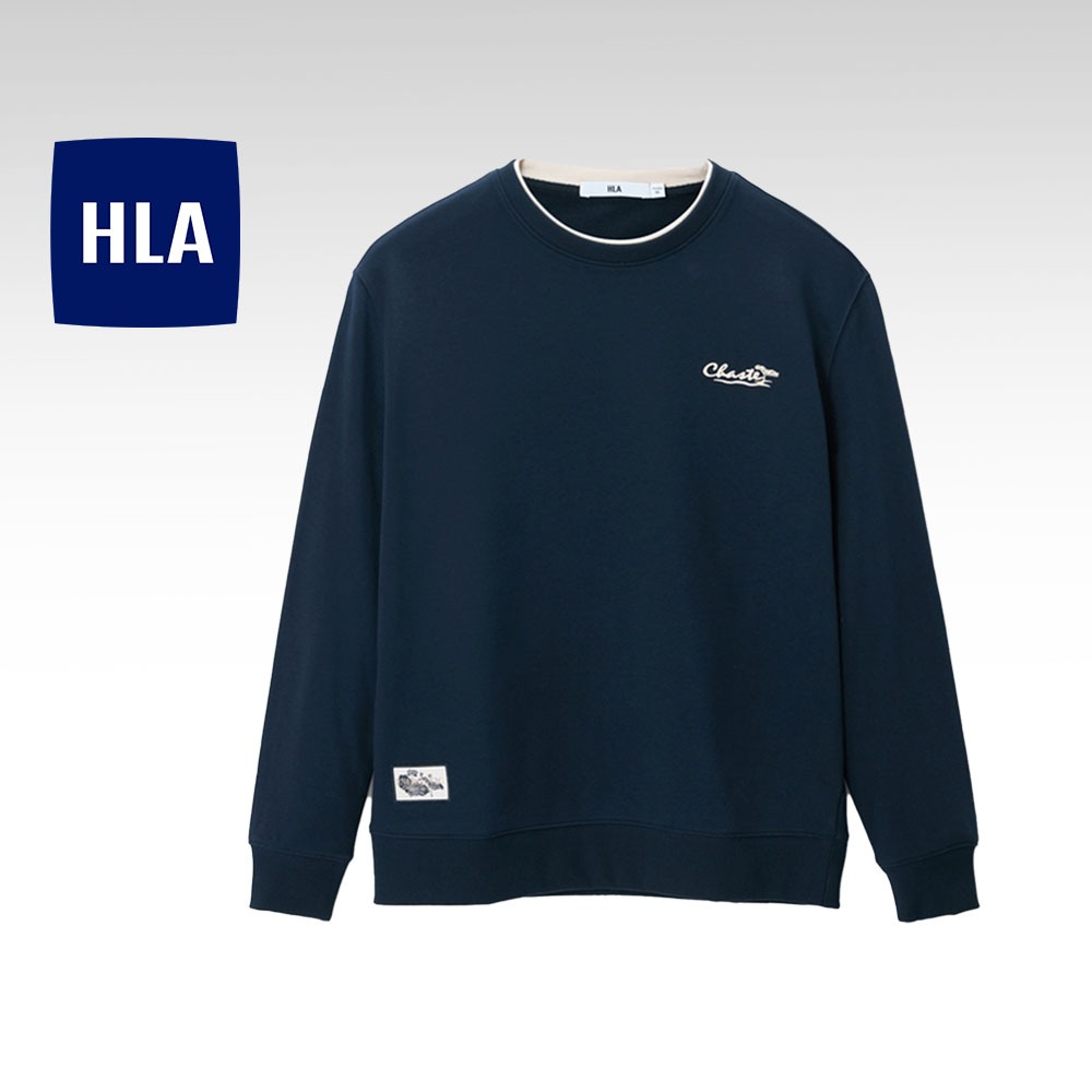 HLA Solid Colour Round Neck Casual Sweater Men -HNZWD3Y051A51 | Shopee ...