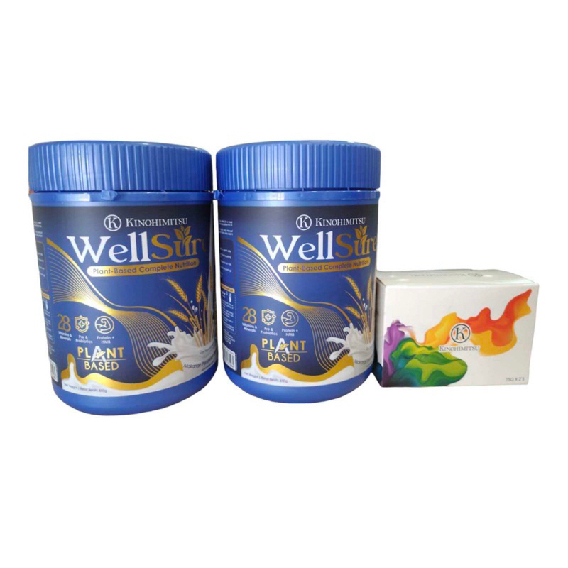 Kinohimitsu Wellsure Plant Based Nutrition (850g x 2’s) Foc HWC Coffee ...