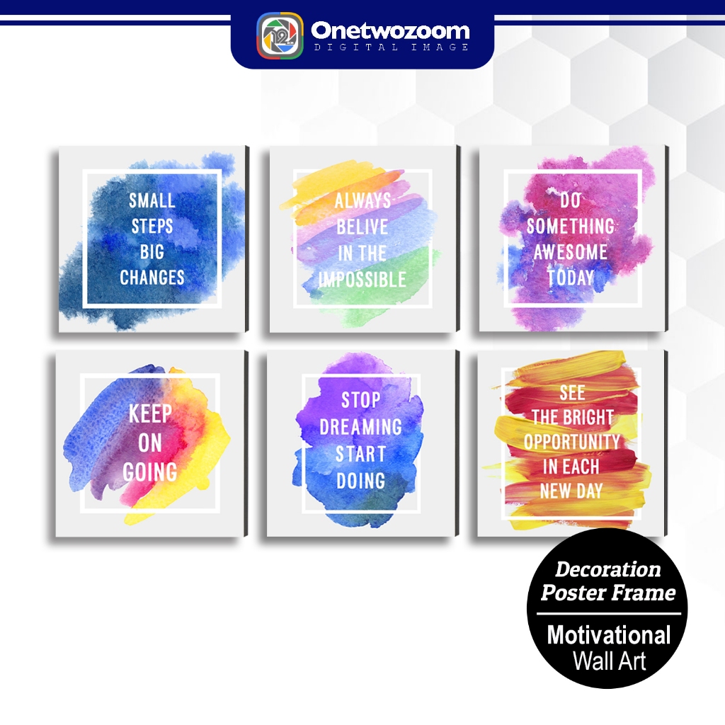 Motivational Poster Frame | Wall Art Square Frame | Inspiration Wall ...
