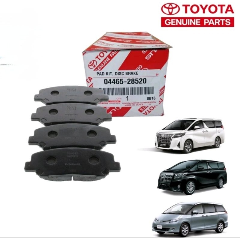 TOYOTA GENUINE FRONT DISC PADS 04465-28520 FOR ALPHARD ESTIMA ACR50 ...