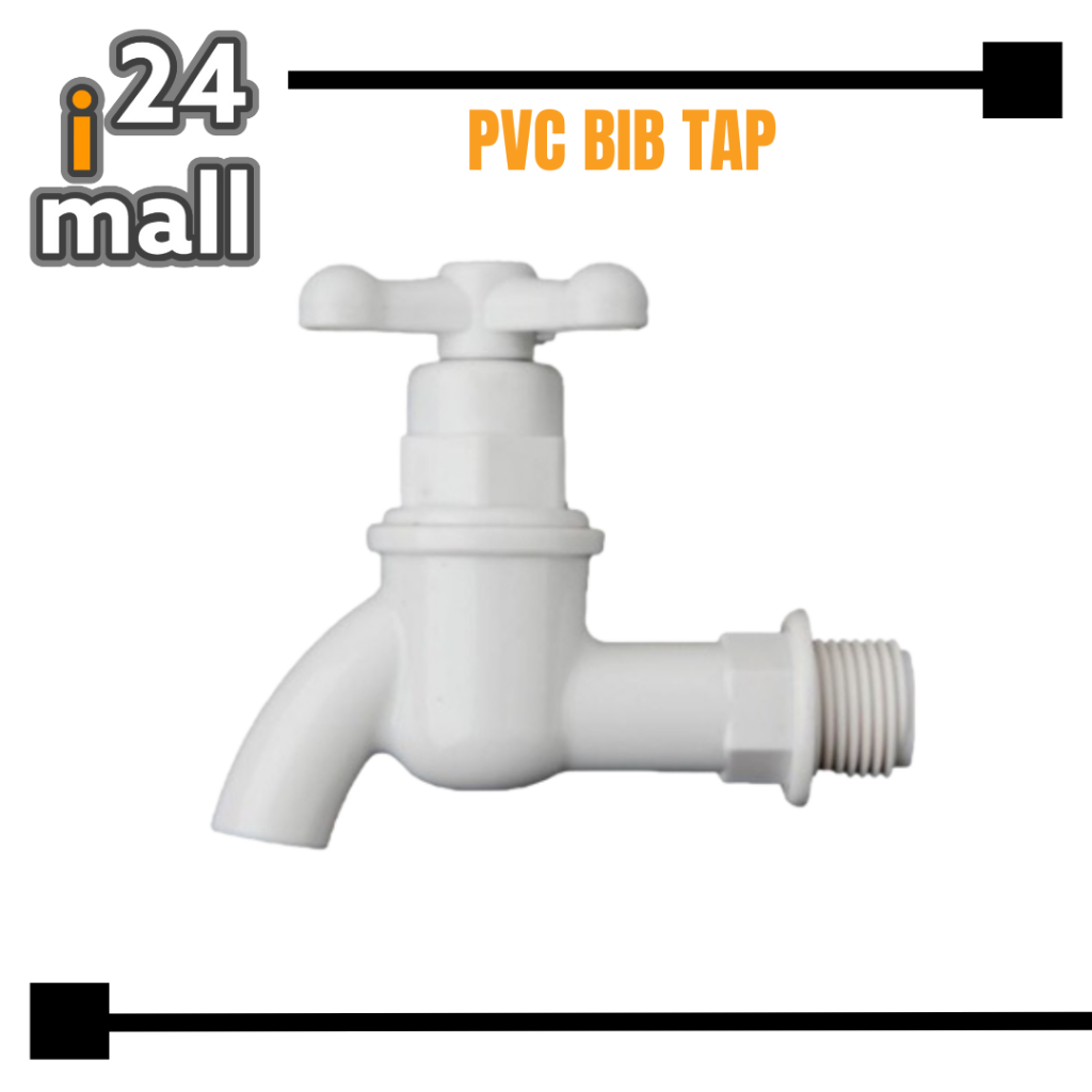 PVC Bib Tap 1/2 inch Water Tap Kitchen & Bathroom Sink Faucet / Kepala ...
