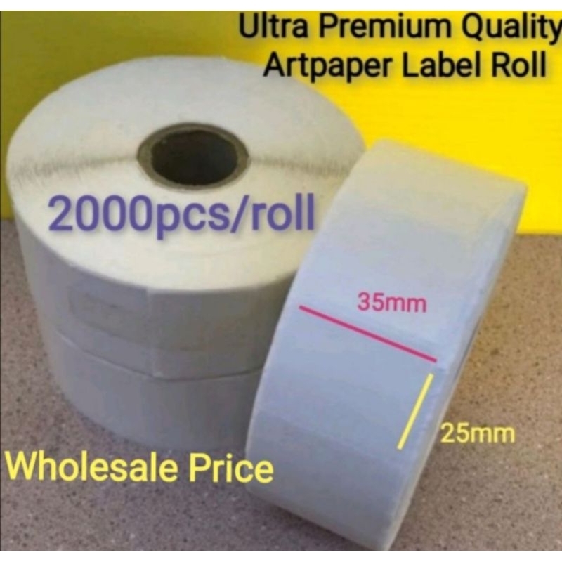 Barcode Label 35mm x 25mm Artpaper Sticker Ultra Premium Quality ...