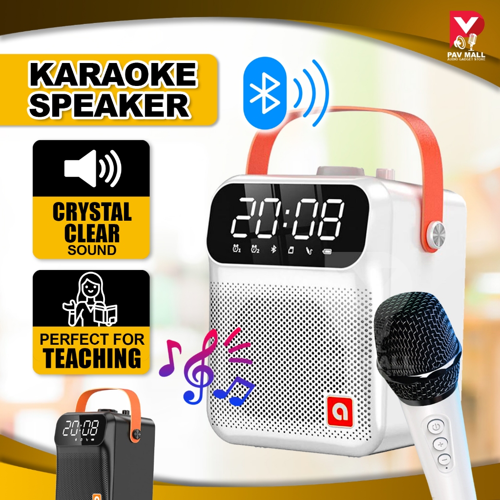 Karaoke Speaker Bluetooth with Handheld Microphone Portable Voice ...
