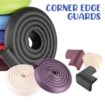 Corner Edge Guards L-Shape Protector [Black/Beige/Brown] Anti-collision ...