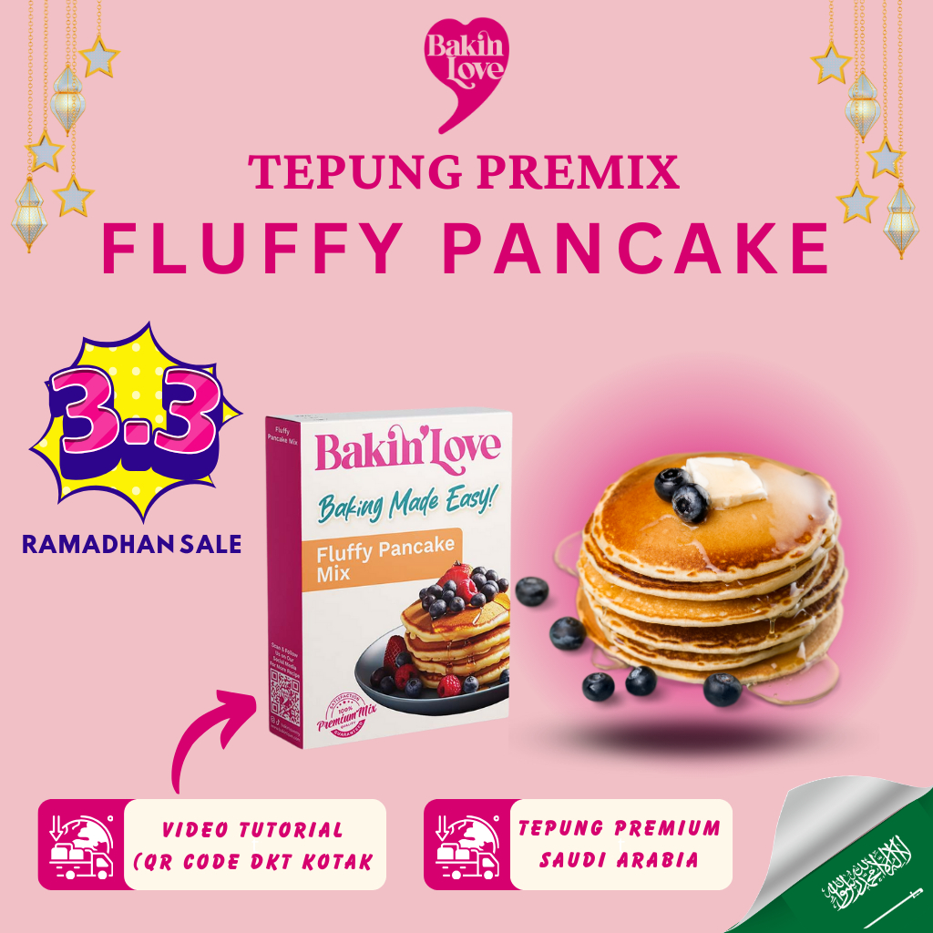 Tepung Pancake gebu lembut / Premium premix instant Mix flour (500G ...