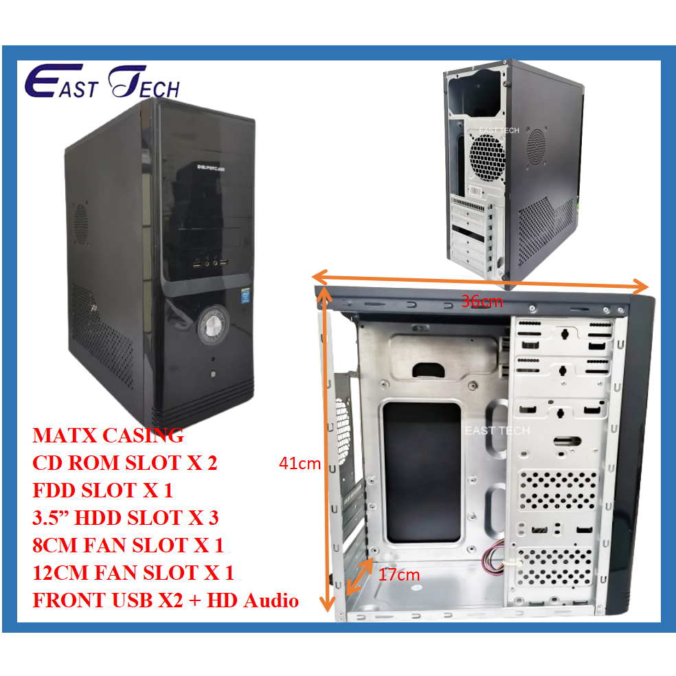 COMPUTER MATX ATX CASE CASING NO POWER SUPPLY (USED) | Shopee Malaysia