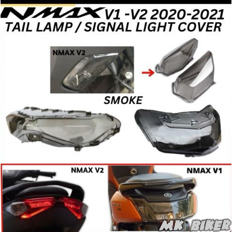 YAMAHA NEW NMAX V1 V2 TAIL LAMP REAR LIGHT SIGNAL LIGHT COVER SMOKE ...