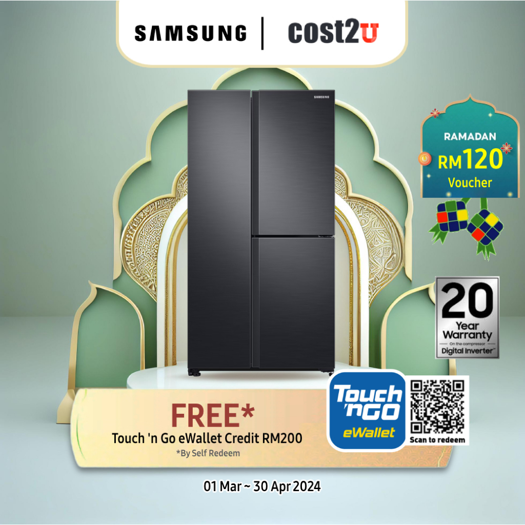 [Metal Cooling] Samsung 670L Inverter Side by Side | RS63R5591B4/ME ...