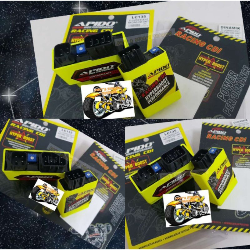 APIDO RACING CDI UNIT FLUORESCENT LC135 V1 - V6/ DINAMIK | Shopee Malaysia