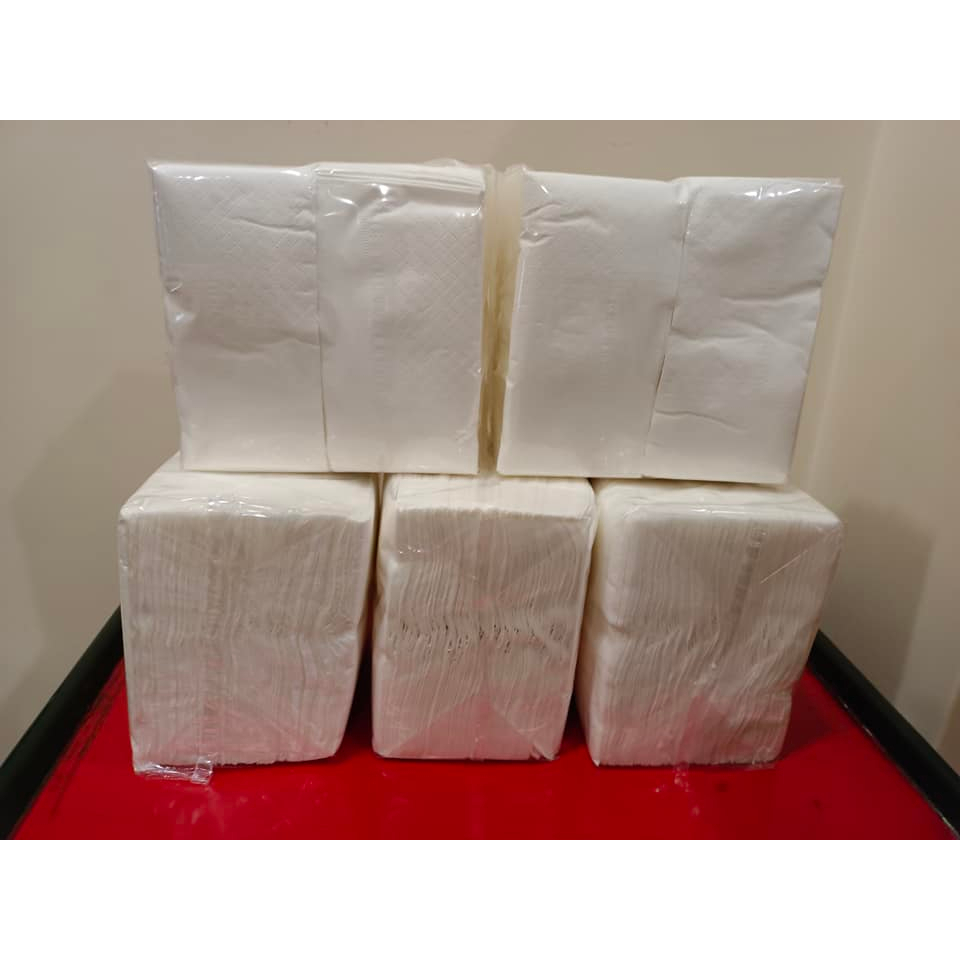 1-PLY LUNCHEON NAPKIN – PLAIN WHITE VIRGIN PULP (10 PACKS x 100 SHEETS ...