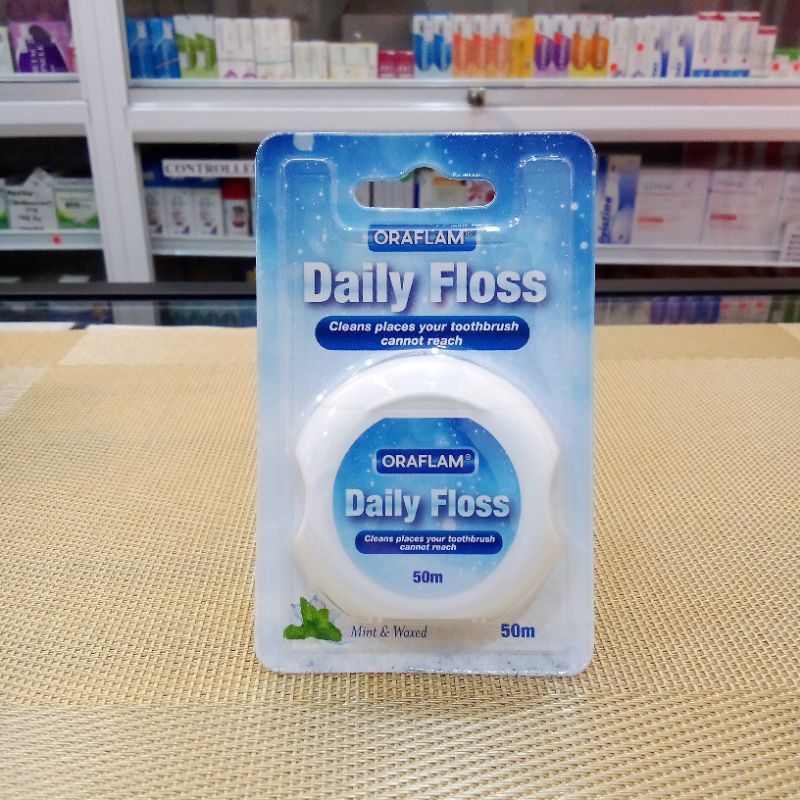 🌿 | Oraflam® DAILY FLOSS ( Mint & Waxed ☘️ ) 50m | Shopee Malaysia