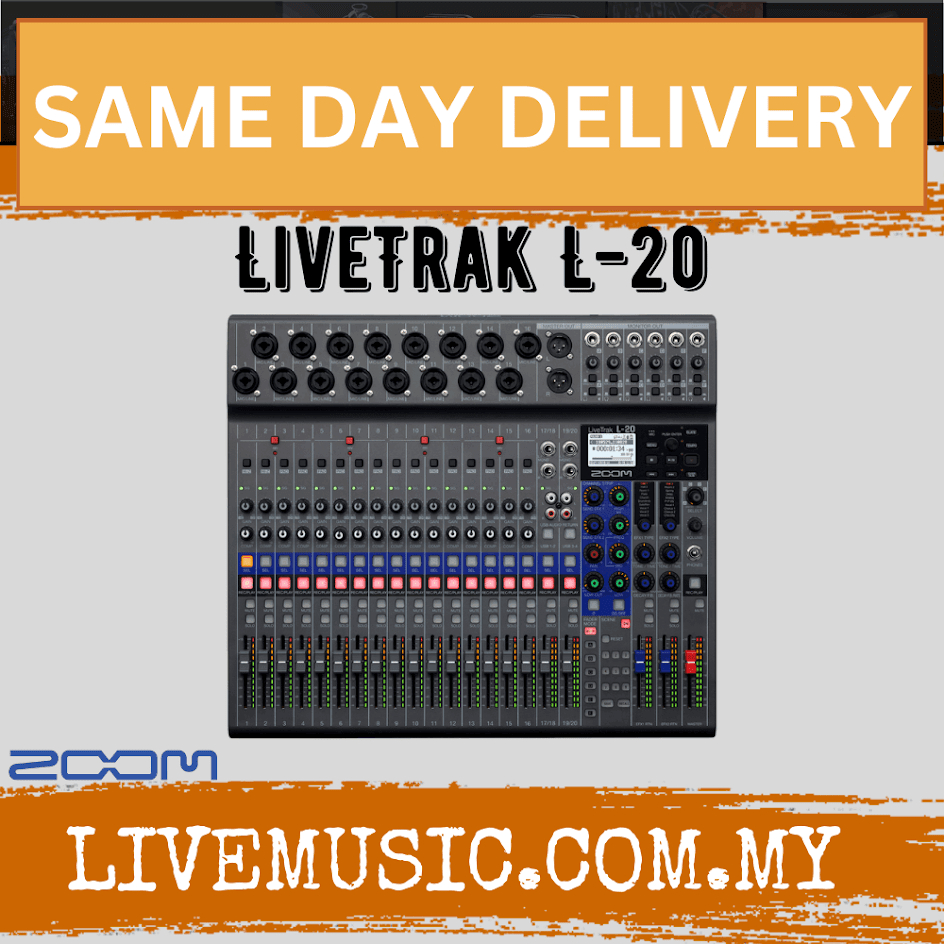 Zoom LiveTrak L-20 - 20-Input Digital Mixer & Multitrack Recorder ( L20 ...