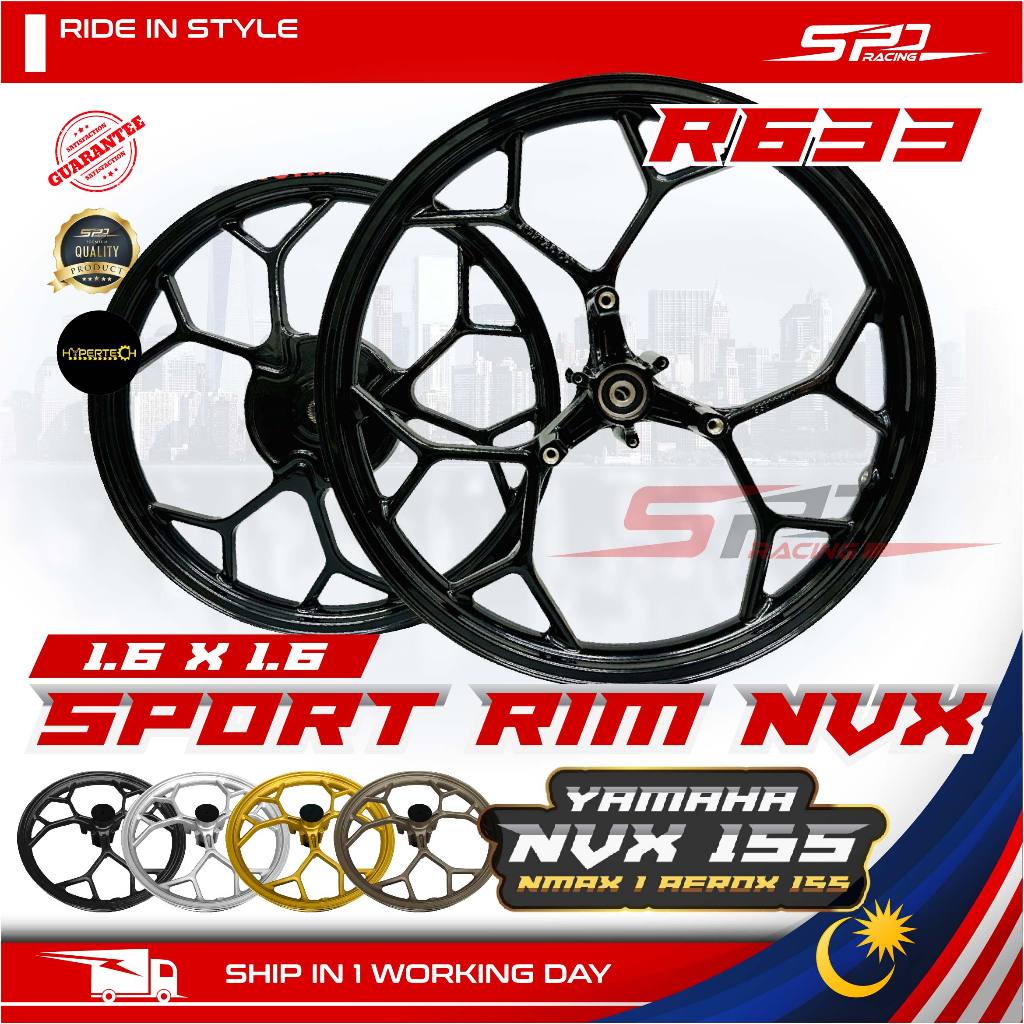 NVX Sport Rim R633 I 1.6 X 1.6 I Black / Chrome / Gold / Titaniuim ...