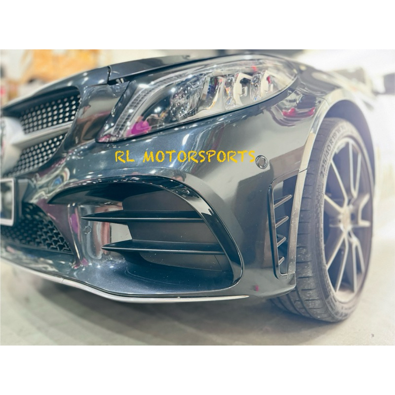 Mercedes Benz W205 AMG C43 C63 front rear canard canards air trim vent ...