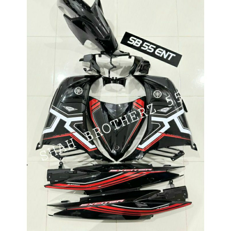 COVERSET 135 LC V2/V3/V4/V5/V6/V7 HITAM CUTTING Y16 MERAH PUTIH | Shopee Malaysia