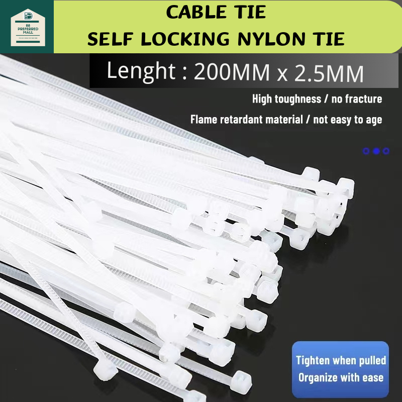 Nylon Plastic Cable Tie Buckle Strong Cable Tie Rope Wire Tie Tape ...