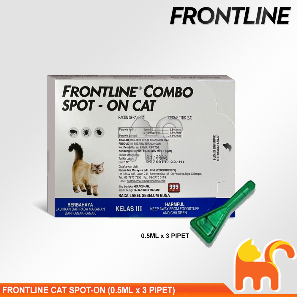 Frontline Combo Spot-On Cat 1.50ml (3 Pipette) | Shopee Malaysia