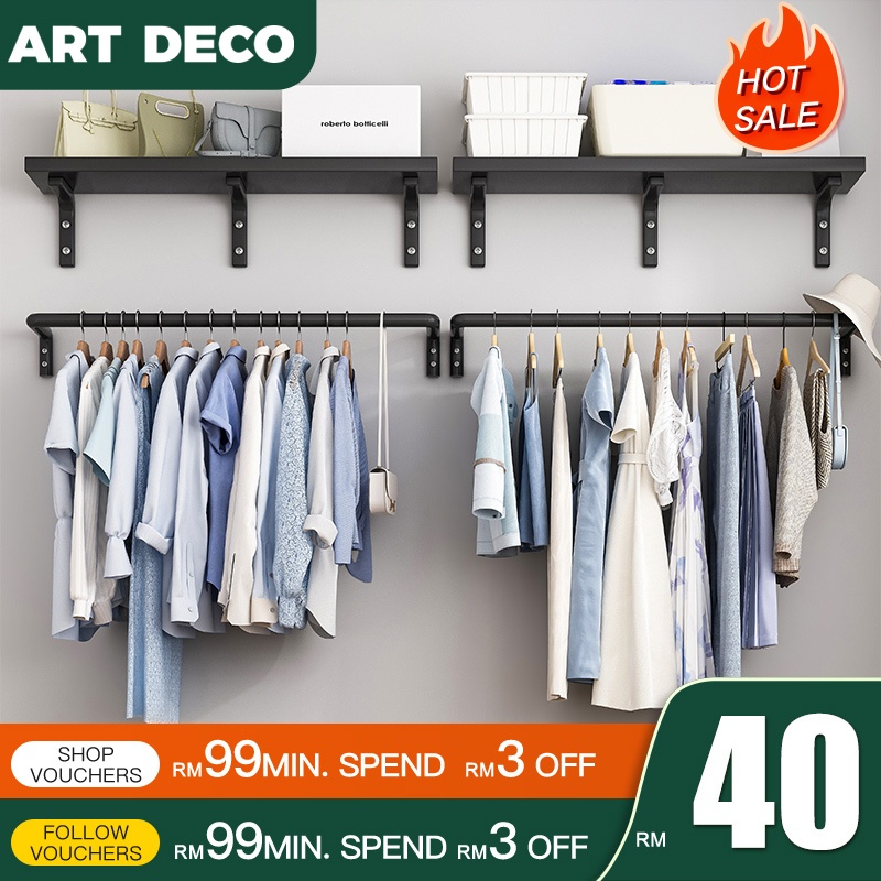 DIY Self Customize Open Wardrobe Clothes Rack Minimalist Clothes Bar ...