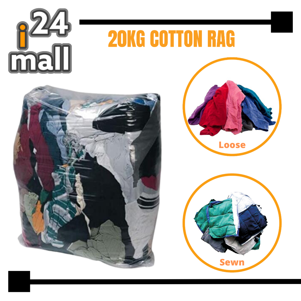 [20KG] Loose / Sewed Cotton Rag / Kain Buruk Jahit / Kain Lap / Sewn ...