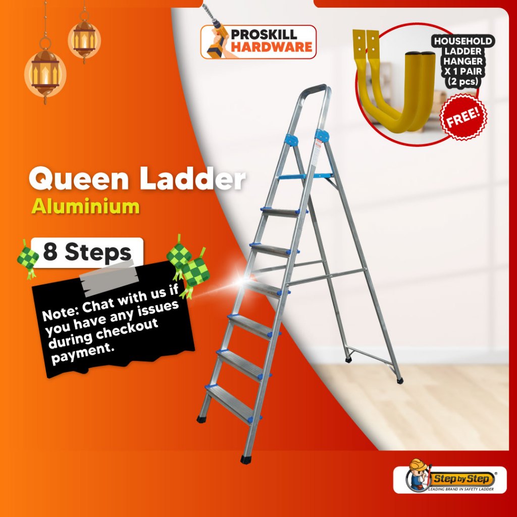 Aluminium Queen Ladder with Handrail / StepByStep Foldable Ladder ...