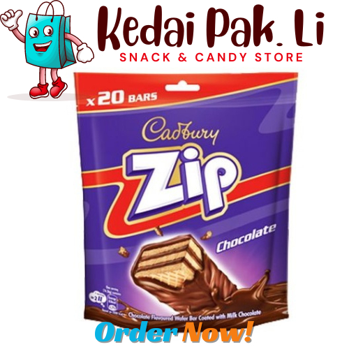 [KPL] Cadbury Zip Wafer Bar 20's x 8g (ShareBag) | Shopee Malaysia