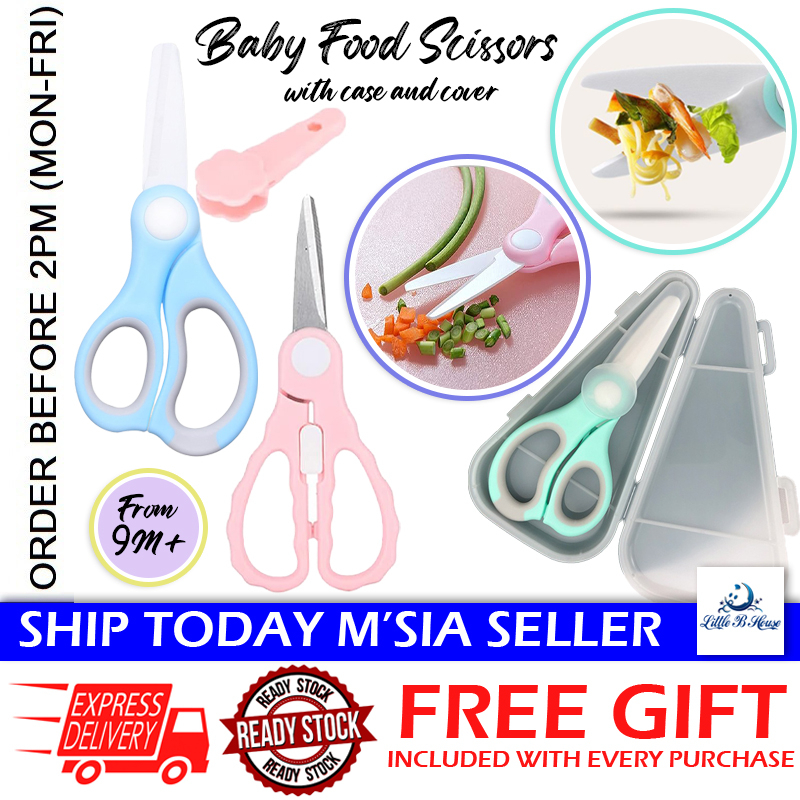 [Little B House] Ceramic / Stainless Steel Food Scissors Baby Food ...