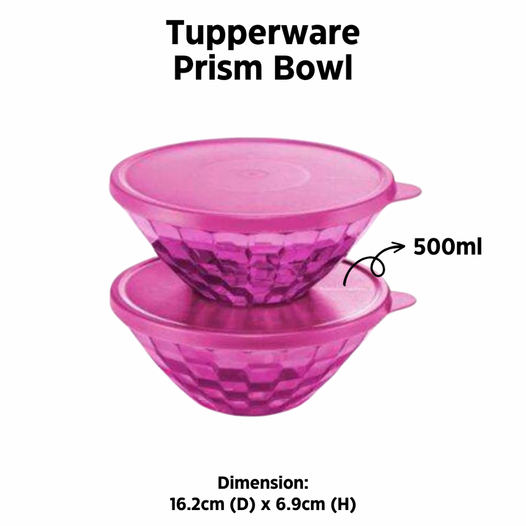 Tupperware Prism Bowl 500ml (1 pcs) | Shopee Malaysia
