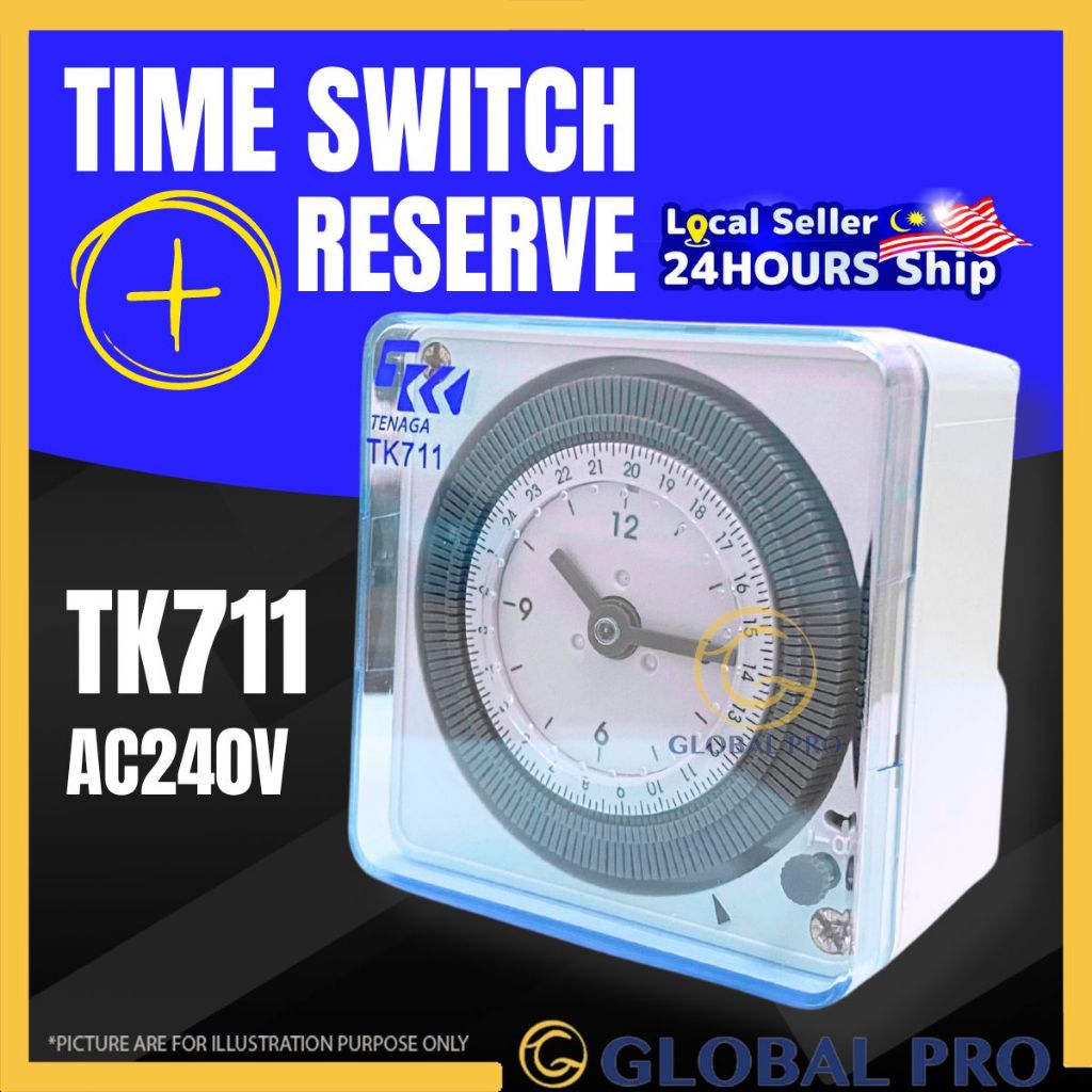 24 HOURS TIME SWITCH + RESERVE Analog Timer with Power Reserve ...