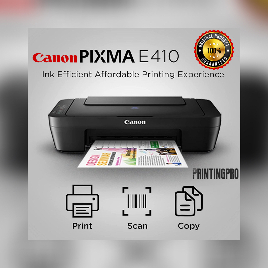 READY STOCK!!CANON PIXMA E410 | E470 INK COLOUR ALL-IN-ONE PRINTER | Shopee Malaysia