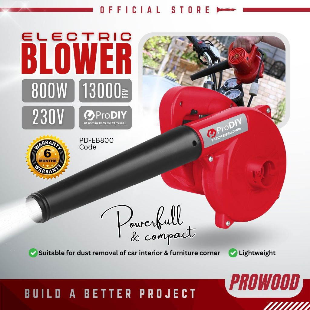 800W Electric Blower 13000RPM Leaf Blower Vacuum Suction Air Blower ...