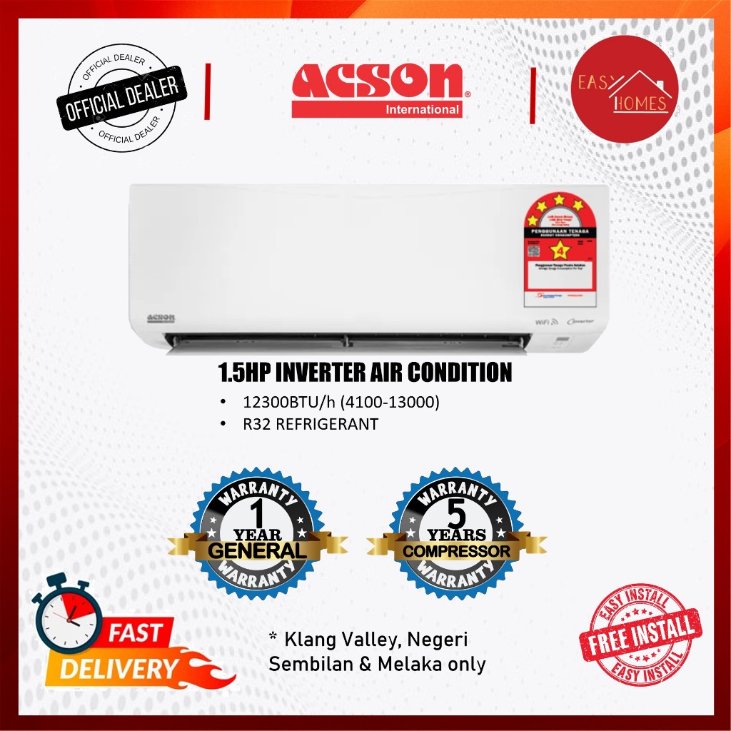 ACSON 1.5HP INVERTER AIRCOND A3WMY15BNF | Shopee Malaysia