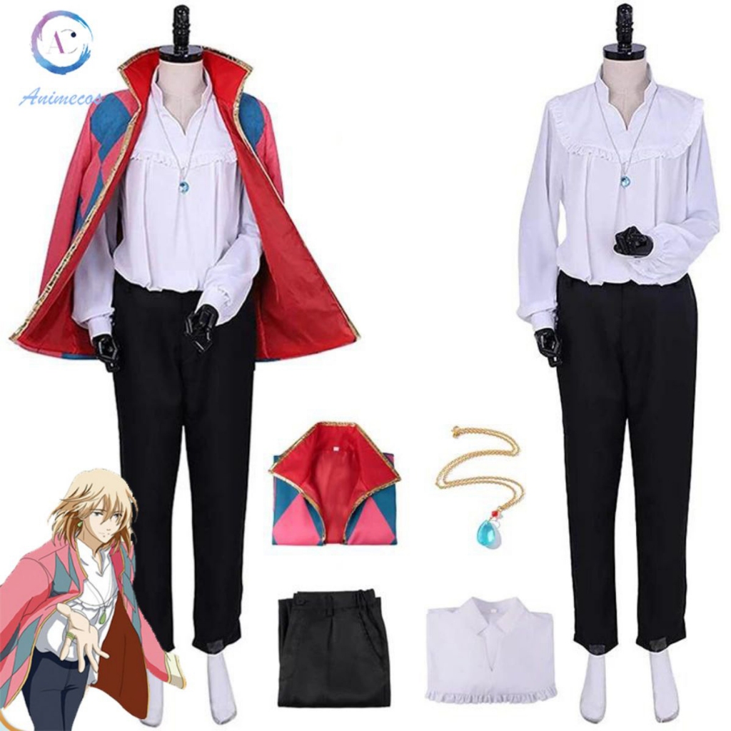 Howl's Moving Castle Cosplay Costume Howl Uniform Outfits Coat Pants ...