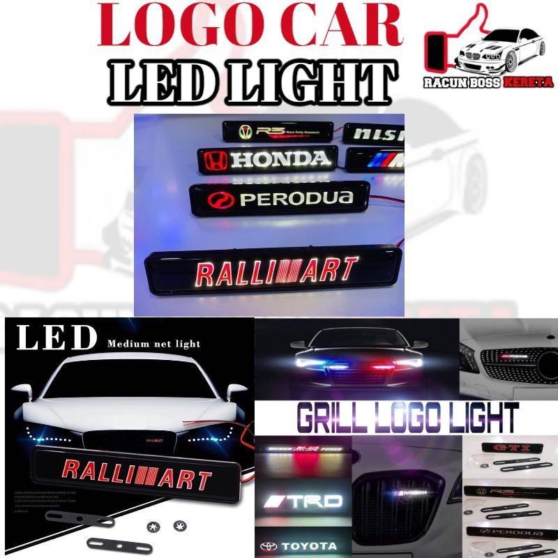 (New)Car Styling LOGO Car front Hood Grill Emblem Led Light Perodua ...