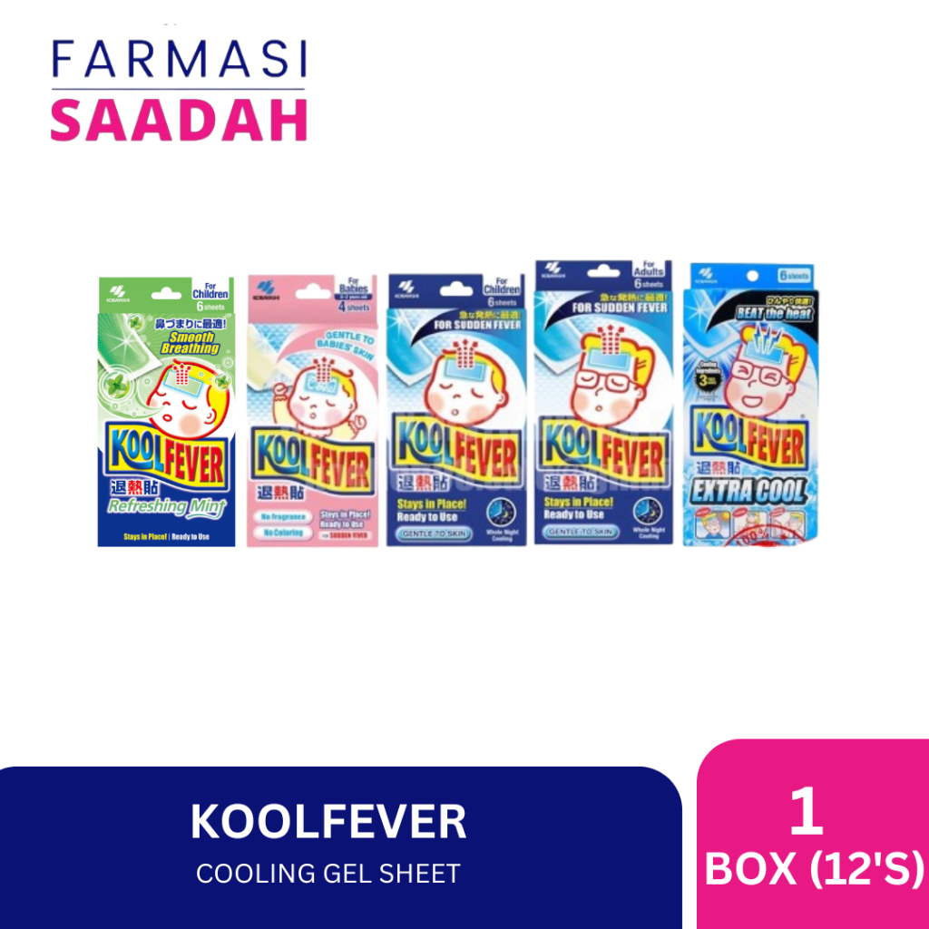 KOOL FEVER RELIEF BODY HEAT COOLING PATCH 2'S X 6 GEL SHEET | Shopee ...